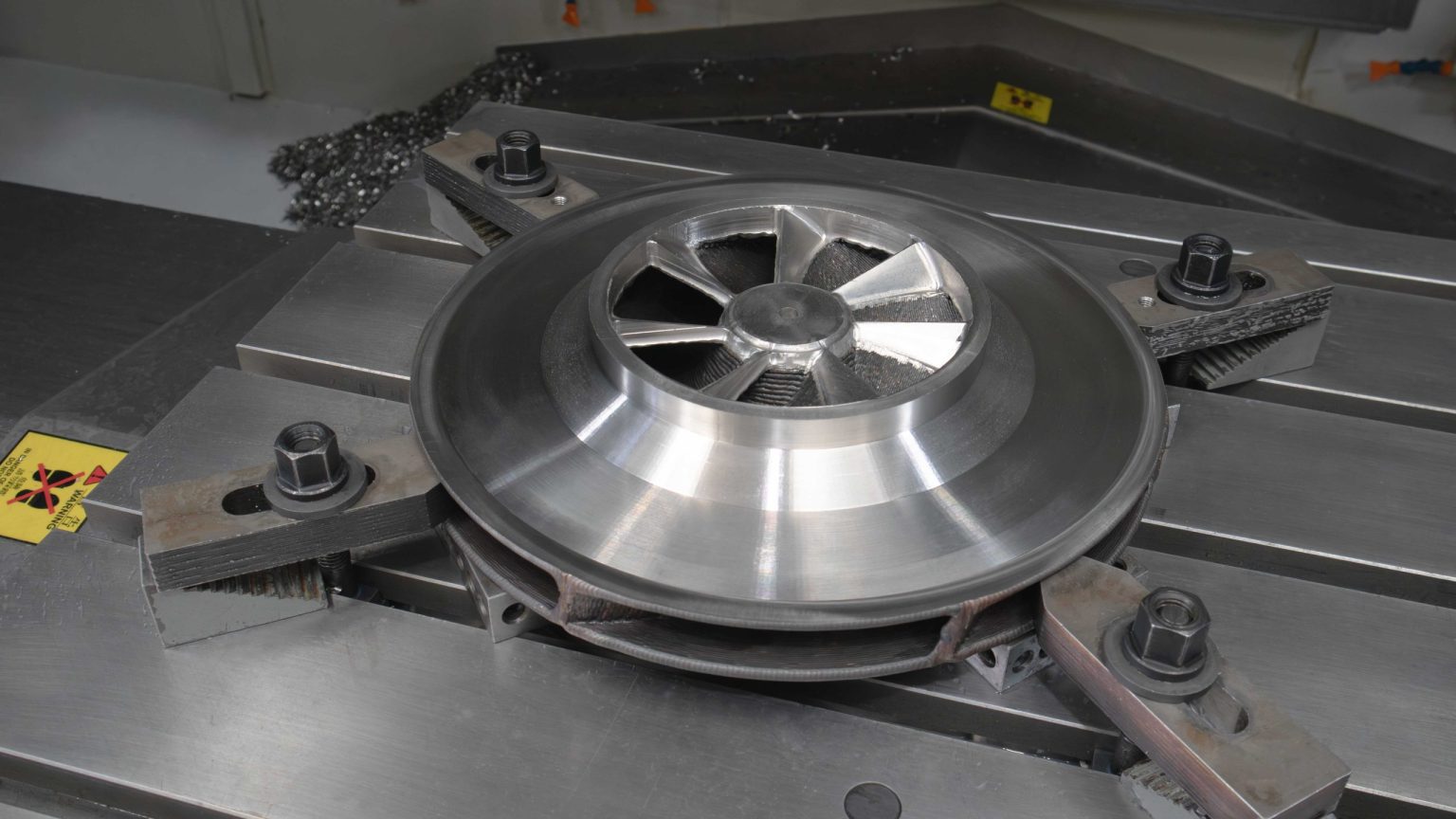 Manufacturing a close impeller for a fire supression system - Meltio